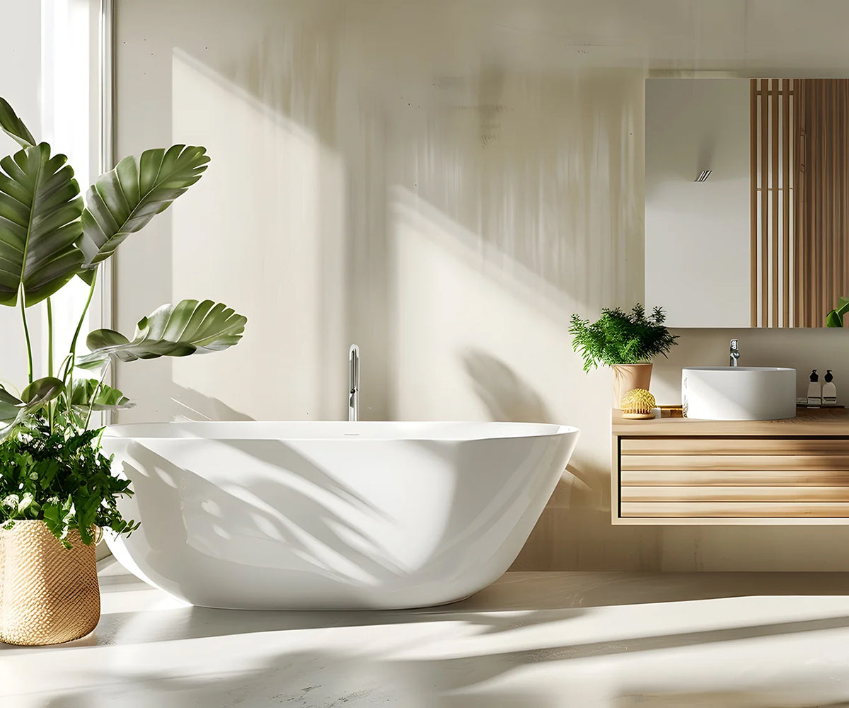 Choose a bathtub appropriate to the size of your bathroom, following R